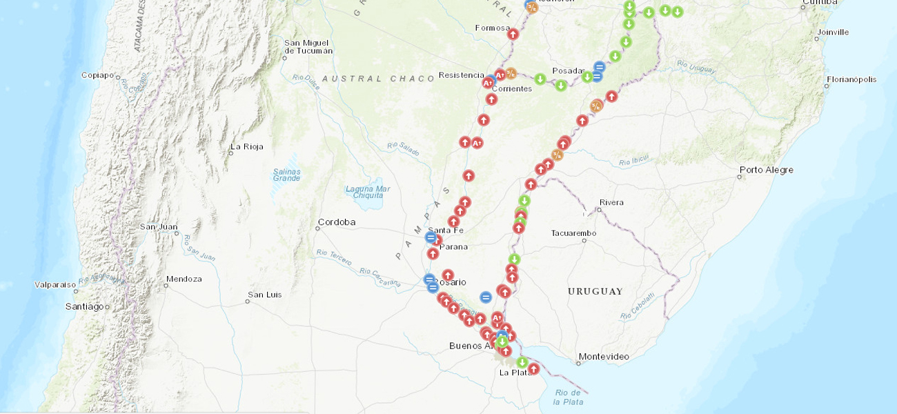 Crecida del río: Reconquista a 37 cm de ingresar a la etapa de alerta ...
